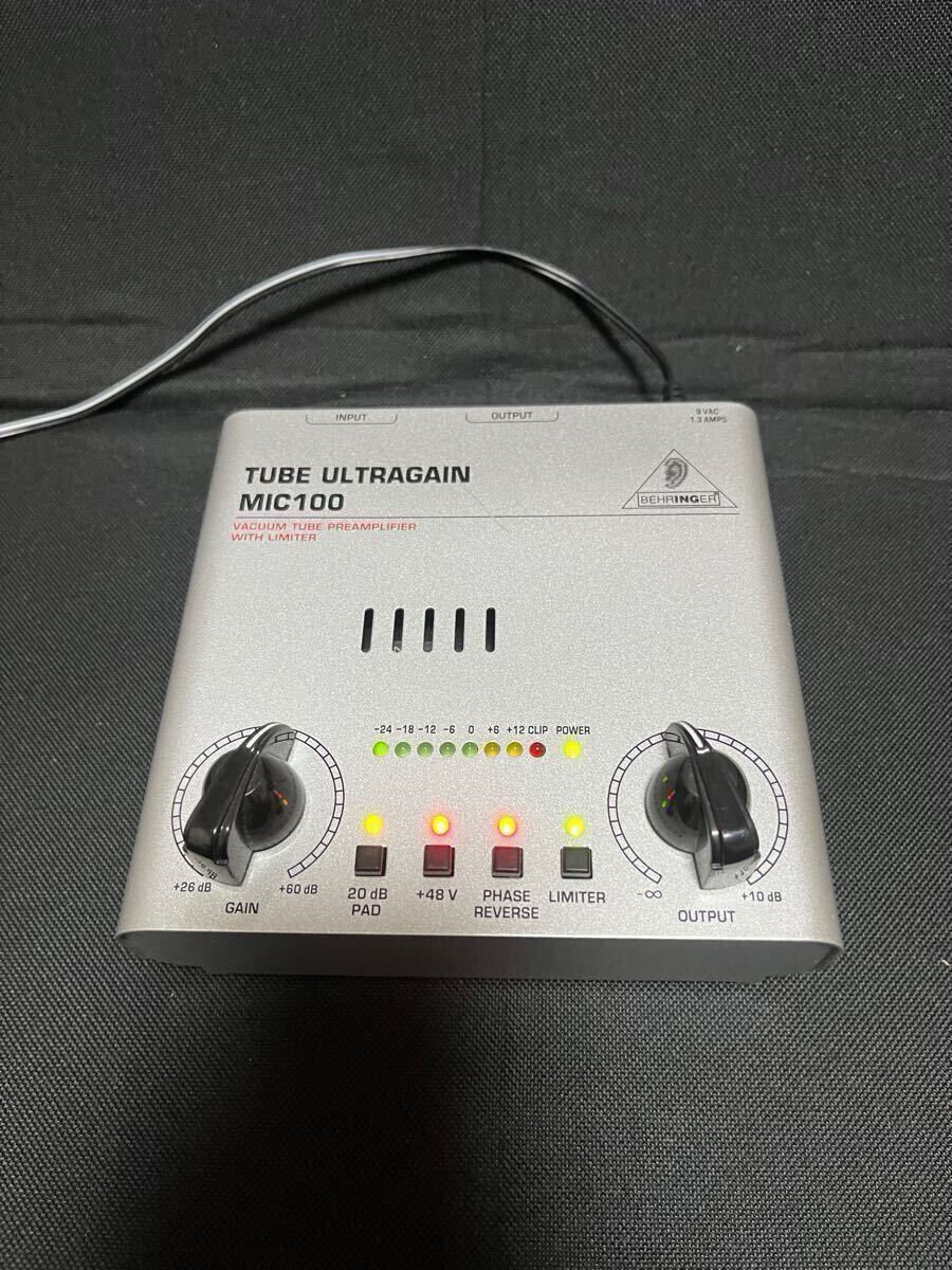 Yahoo!オークション - BEHRINGER TUBE ULTRAGAIN MIC100 マイクプリアンプ