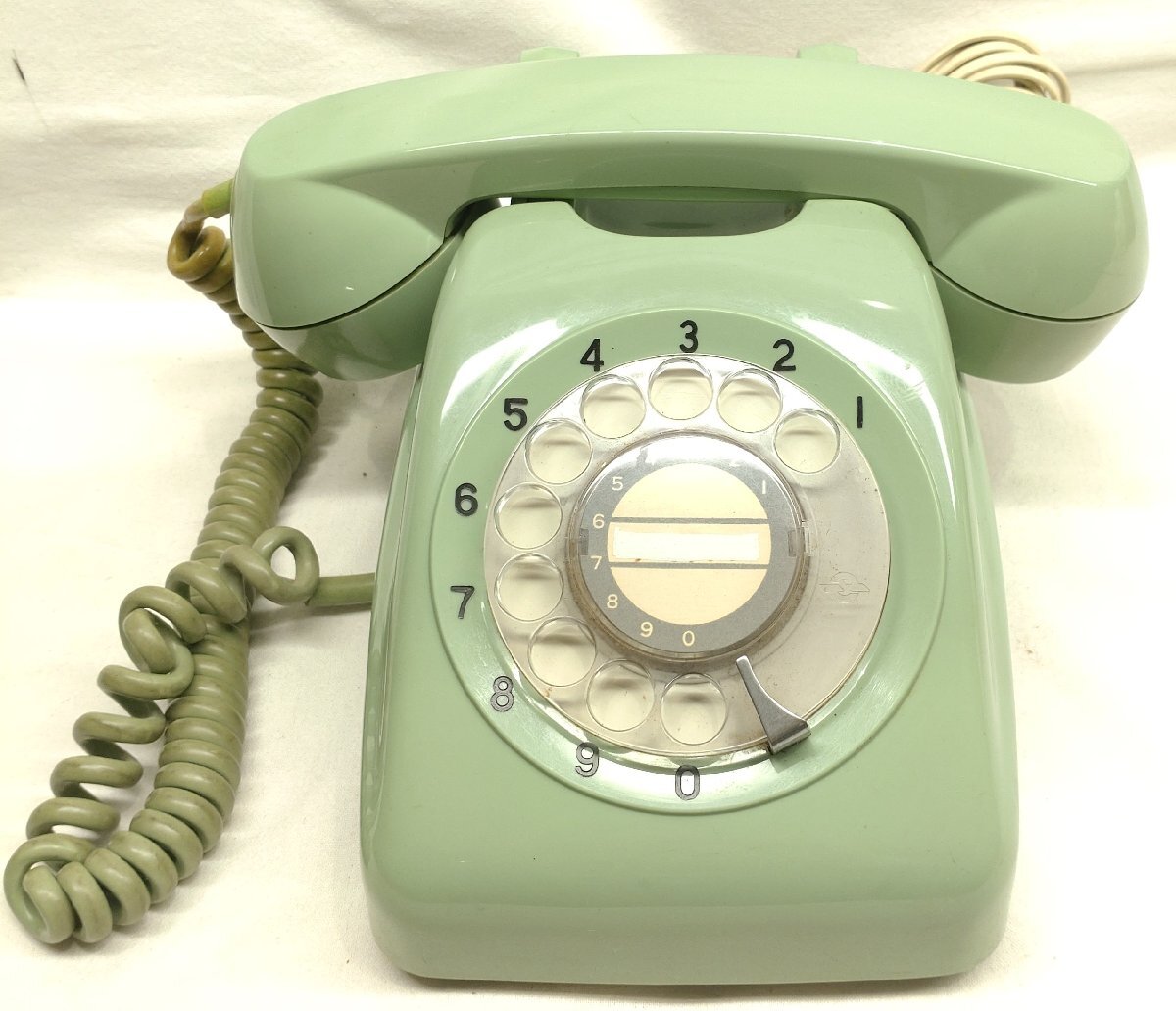 Yahoo!オークション - ダイヤル式電話 601-A2 緑電話 昭和レトロ アン...