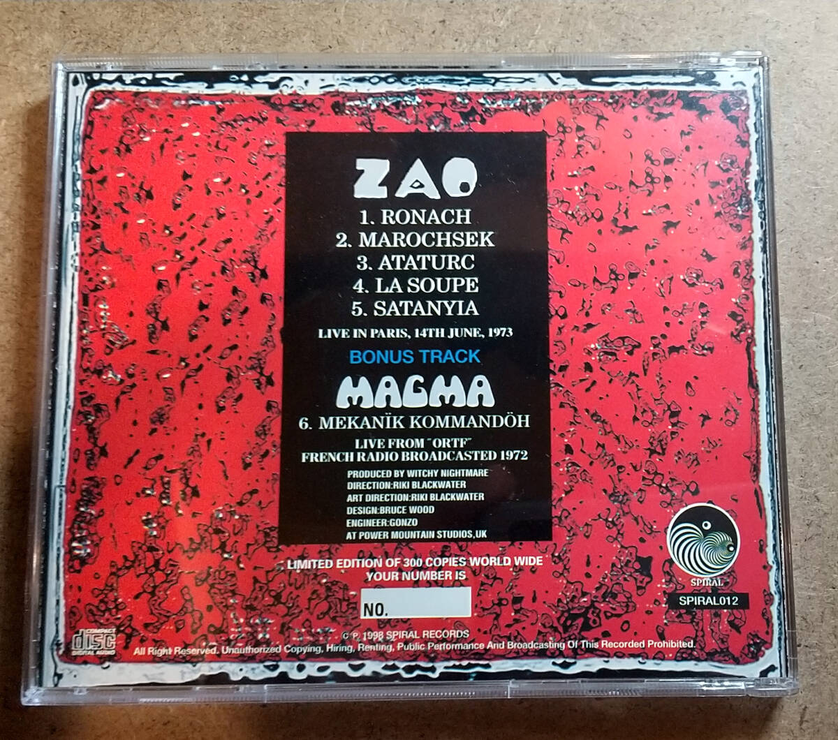 Yahoo!オークション - ZAO 「PARIS '73」(1CD)
