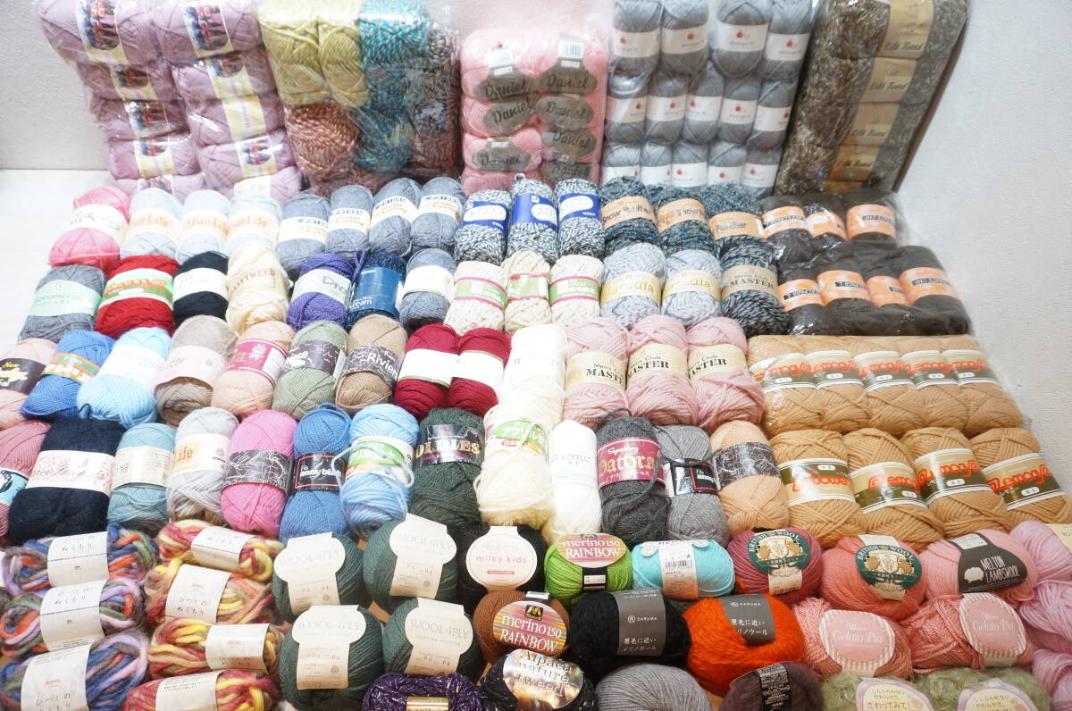 Yahoo!オークション - 【Z328.O】超大量 毛糸 まとめ売り 約7.9㎏ 太さ...