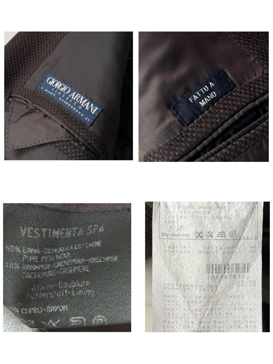 Yahoo!オークション - C798 極上カシミヤ混 GIORGIO ARMANI ジョルジオ...