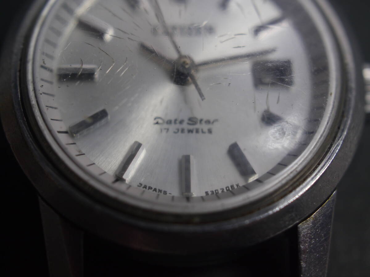 Yahoo!オークション - シチズン CITIZEN Date Star 17石 手巻き 3針 デ...