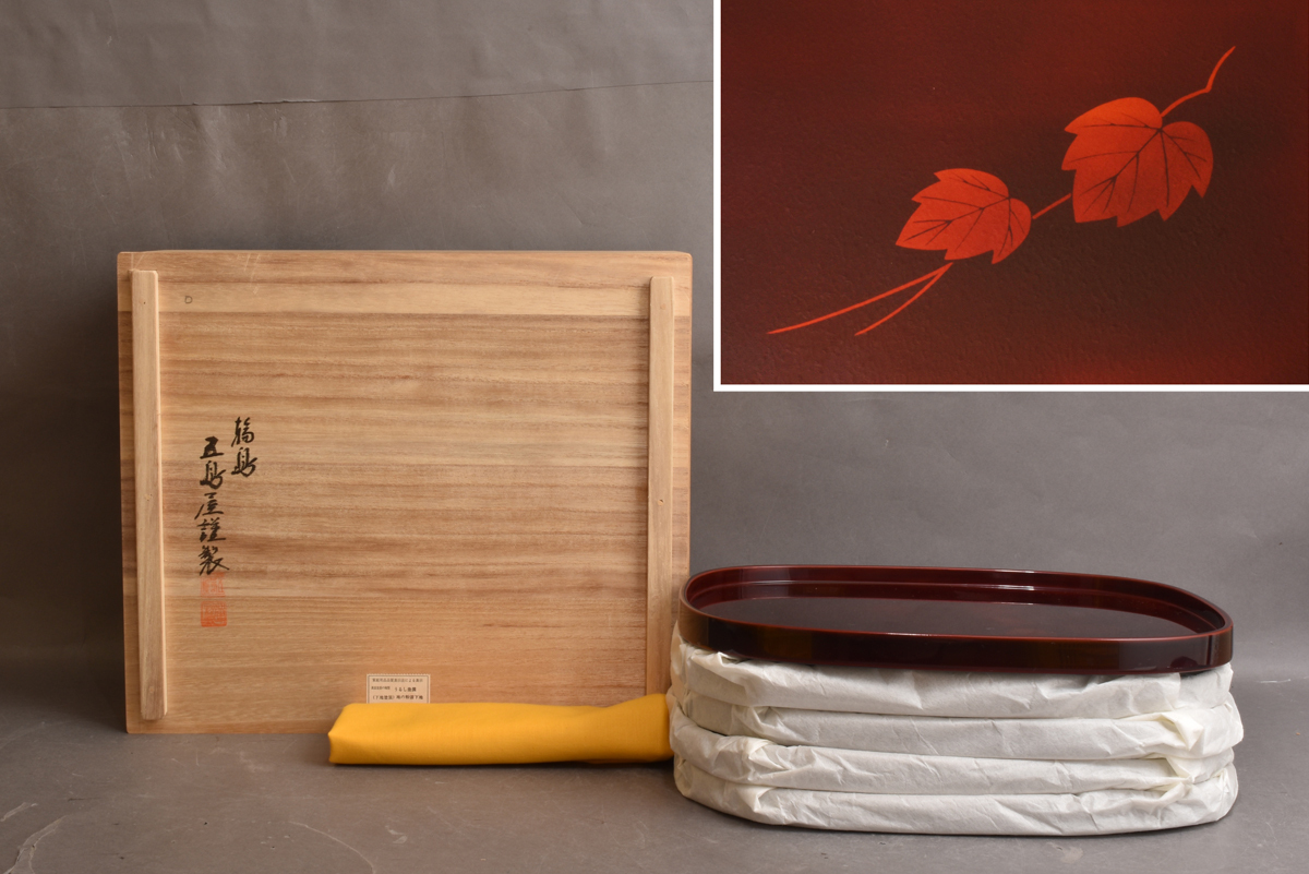 Yahoo!オークション - 5272 輪島塗 五島屋謹製 卓上膳 5客 天然木 共箱