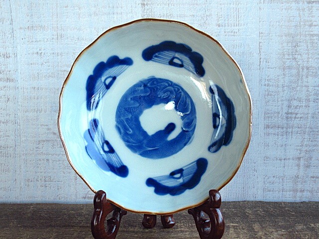 Yahoo!オークション - A146 染付 なます皿 骨董