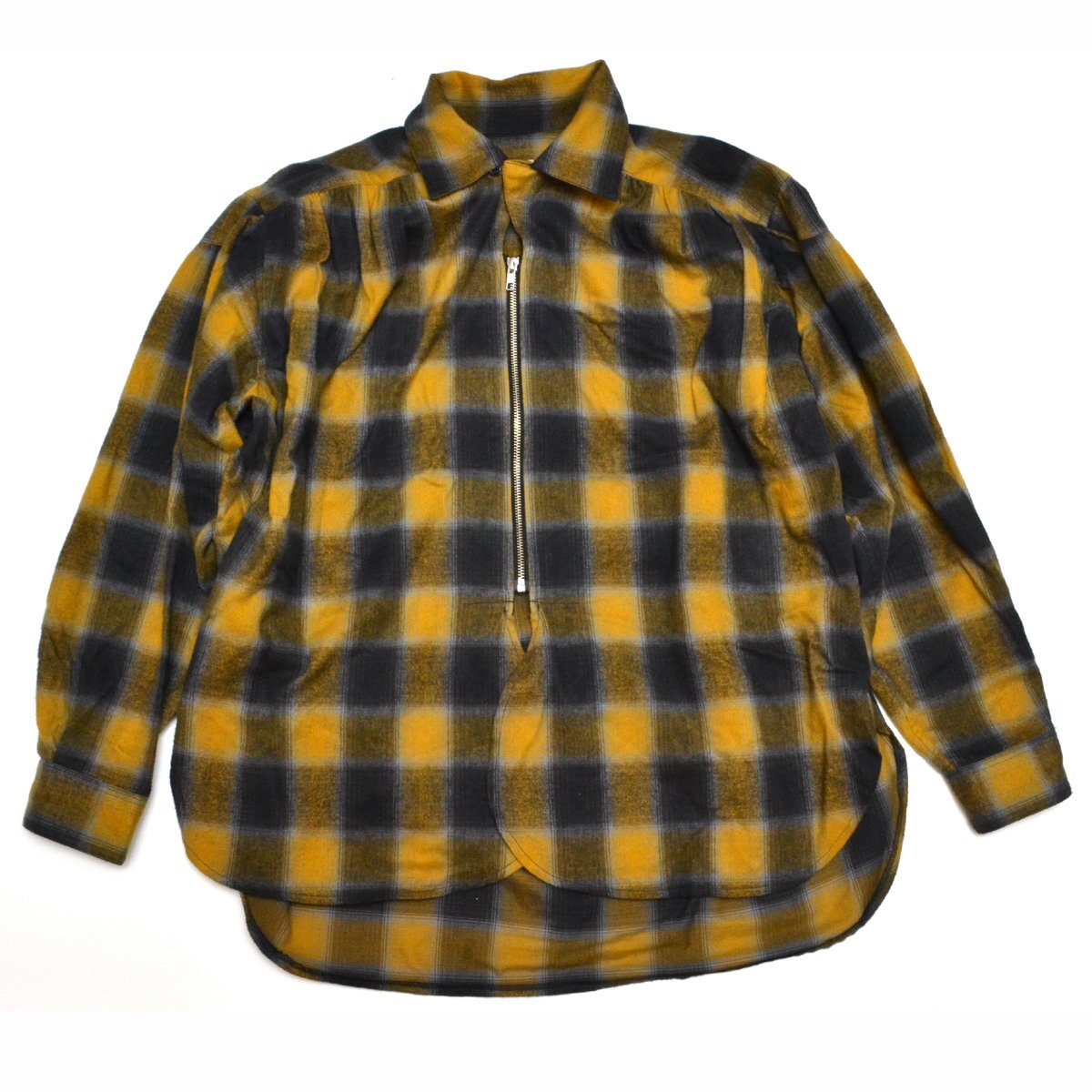 定価27500円 AIE エーアイイー ジップアップチェックフランネルシャツ Z Painter Shirt Cotton Flannel Plaid PU675 S メンズ M013160 ...