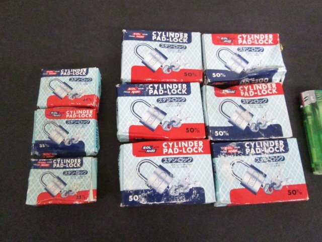 Yahoo!オークション - K807 ソール / ステンレス 南京錠 シリンダー錠 ...