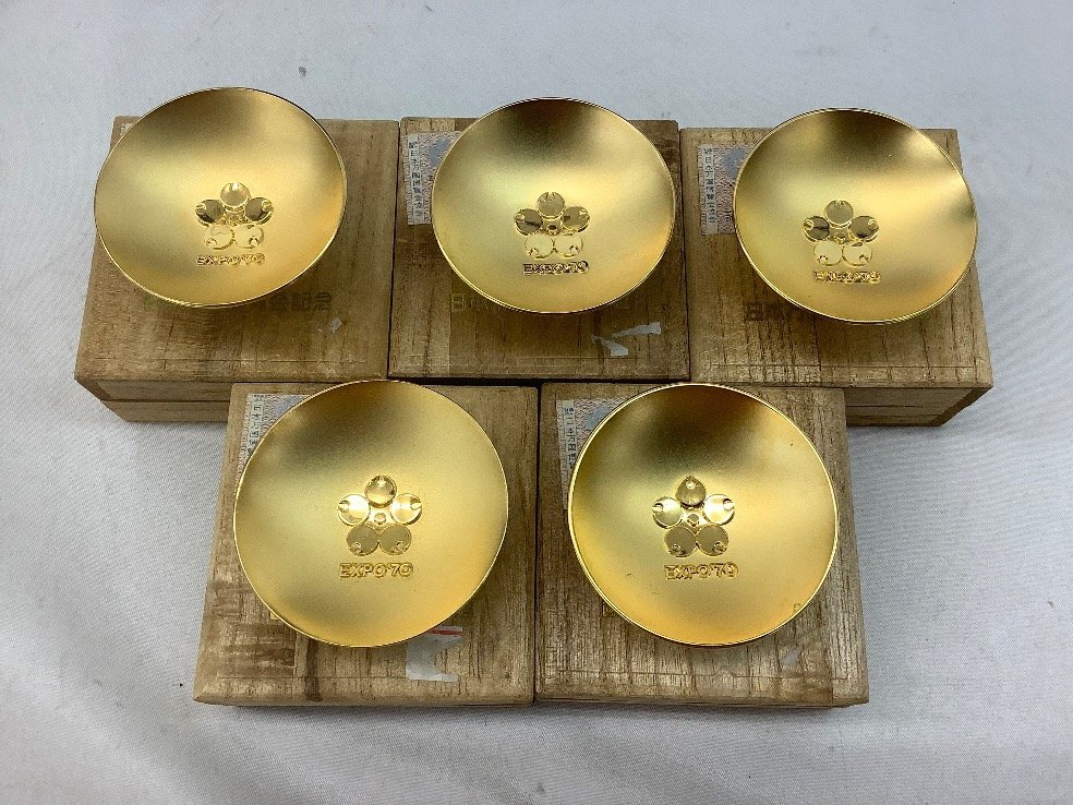 Yahoo!オークション - EXPO'70/日本万国博覧会記念/酒器/24KGP/金メッ...