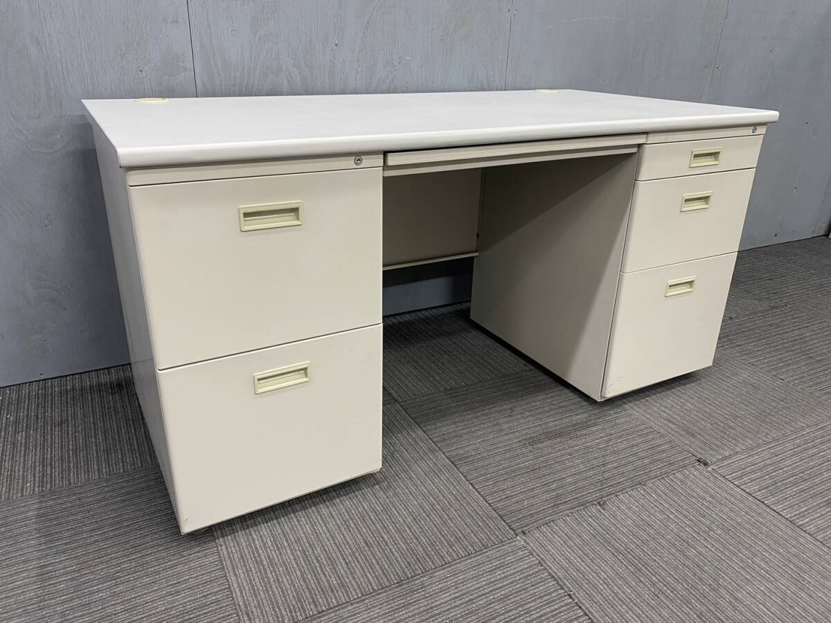 Yahoo!オークション - 管3993 自社便対応地域あり 井上金庫製 両袖机 ...