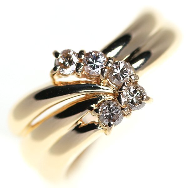 Yahoo!オークション - Z_835 K18 ダイヤモンド0.26ct リング