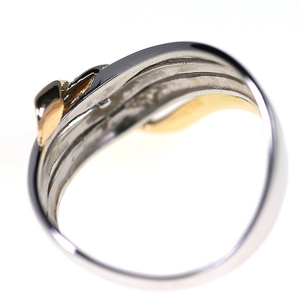 Yahoo!オークション - Z_919 Pt900/K18 ダイヤ0.01ct リング