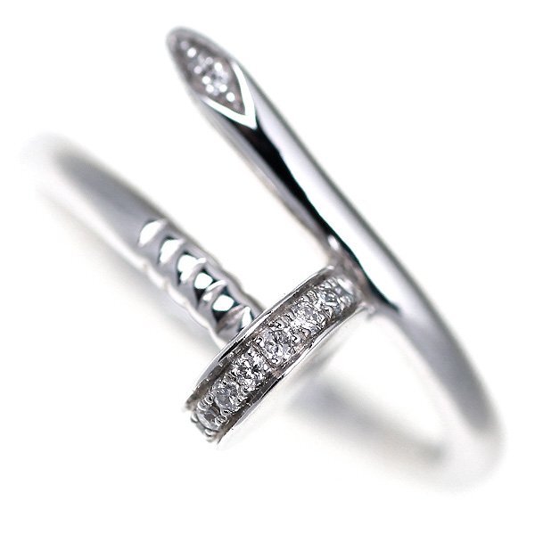 Yahoo!オークション - Z_56 K18WG ダイヤモンド0.10ct リング