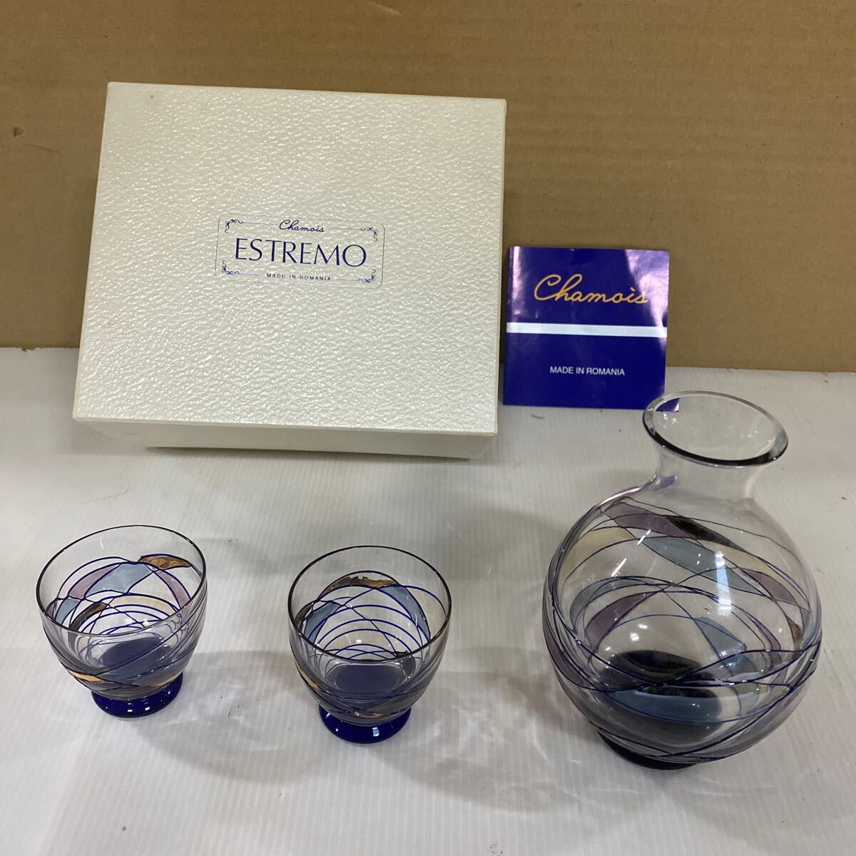 ガラス製 徳利 お猪口 セット ESTREMO MADE IN ROMANIA シャモイ ADERIA GLASS 手作りガラス 食器 酒器 ペア グラス 未使用長期保管品 :: Yahoo ...