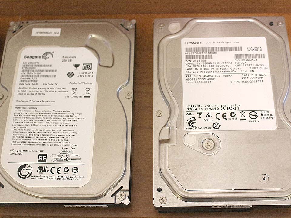 Yahoo!オークション - S-ATA HDD ～320G 6個セットまとめて フォーマッ...
