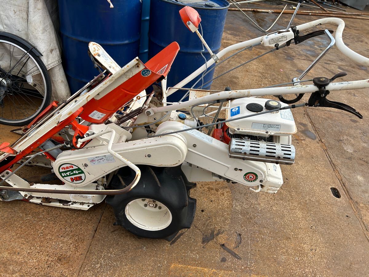 Yahoo!オークション - バインダー 実働品 クボタ HE50A 2条 動力刈取機...