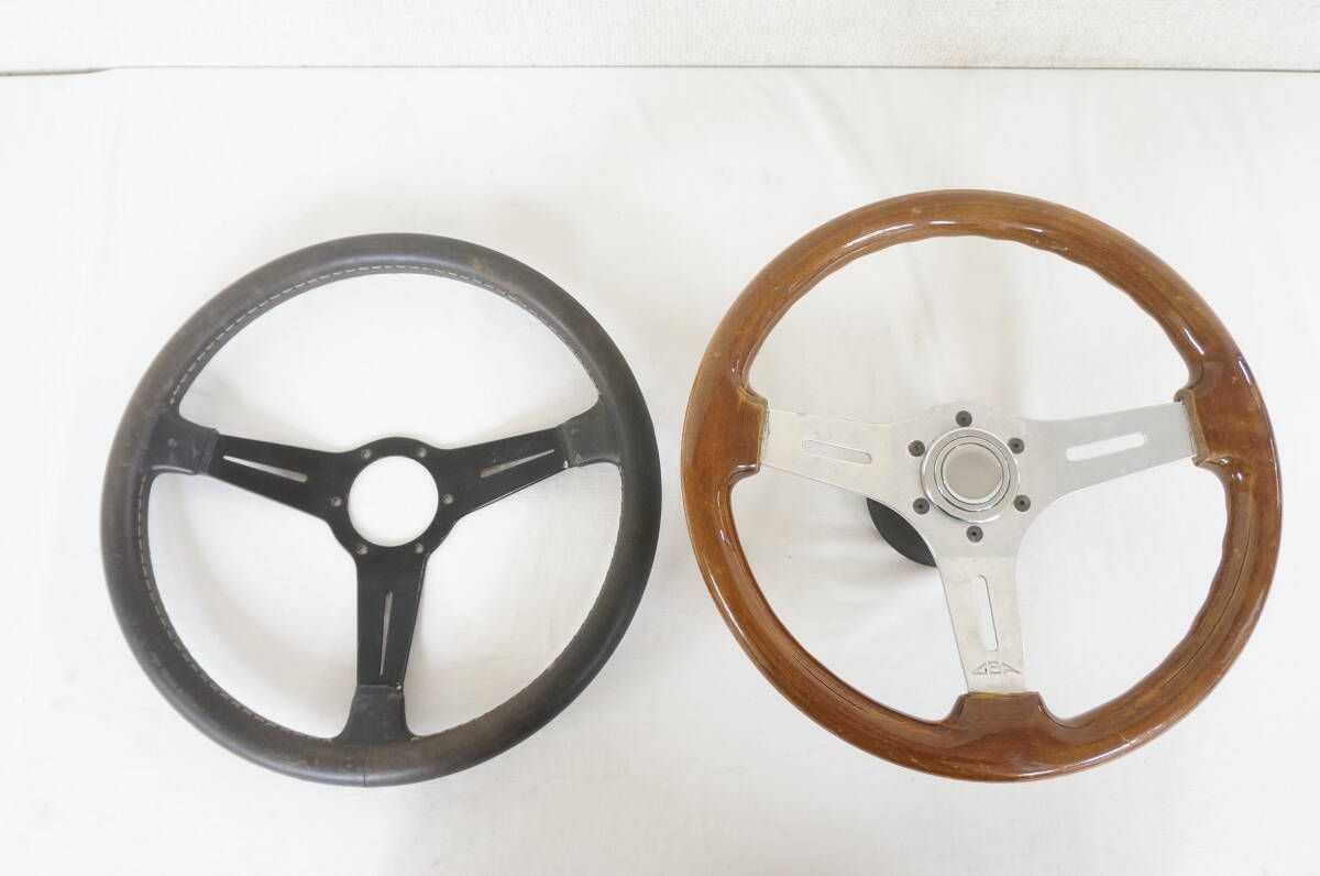 Yahoo!オークション - NARDI ナルディ レザー 直径 約36cm OBA ウッド ...