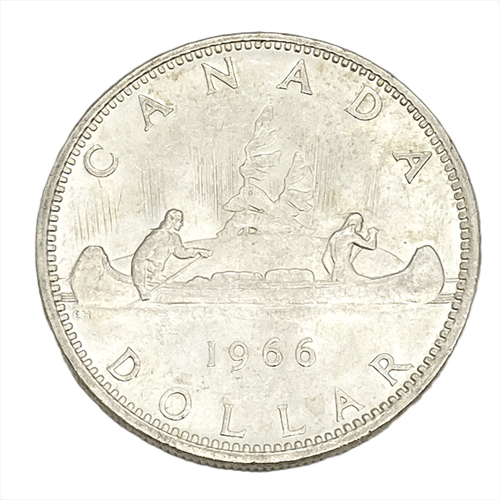 Yahoo!オークション - カナダ エリザベス2世 カヌー 1ドル銀貨 1966年 ...
