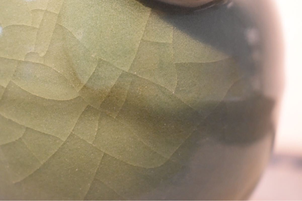 Yahoo!オークション - 【GE】M1198【コレクター所蔵品】時代 青磁双耳...