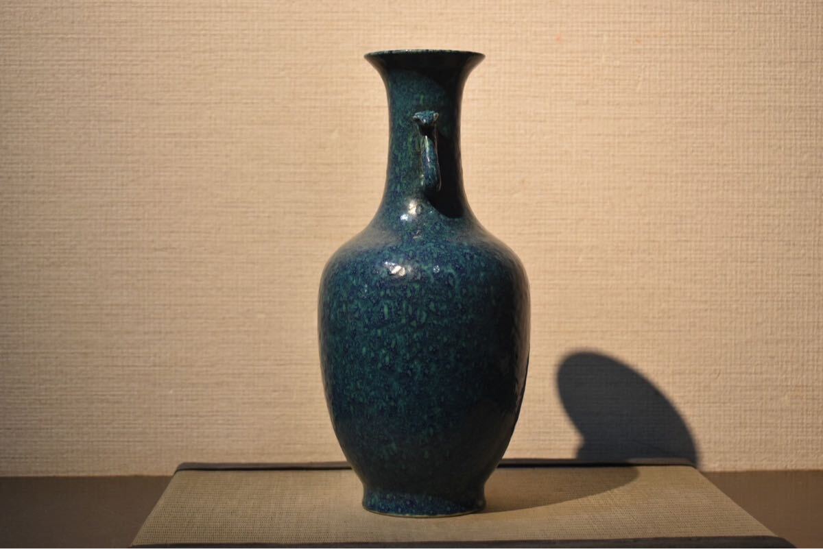 日本代購代標第一品牌【樂淘letao】－【GE】E1336【コレクター所蔵品】時代 爐鈞釉花瓶/中国古玩 中国美術 花入 骨董品 時代品 美術品 古美術品