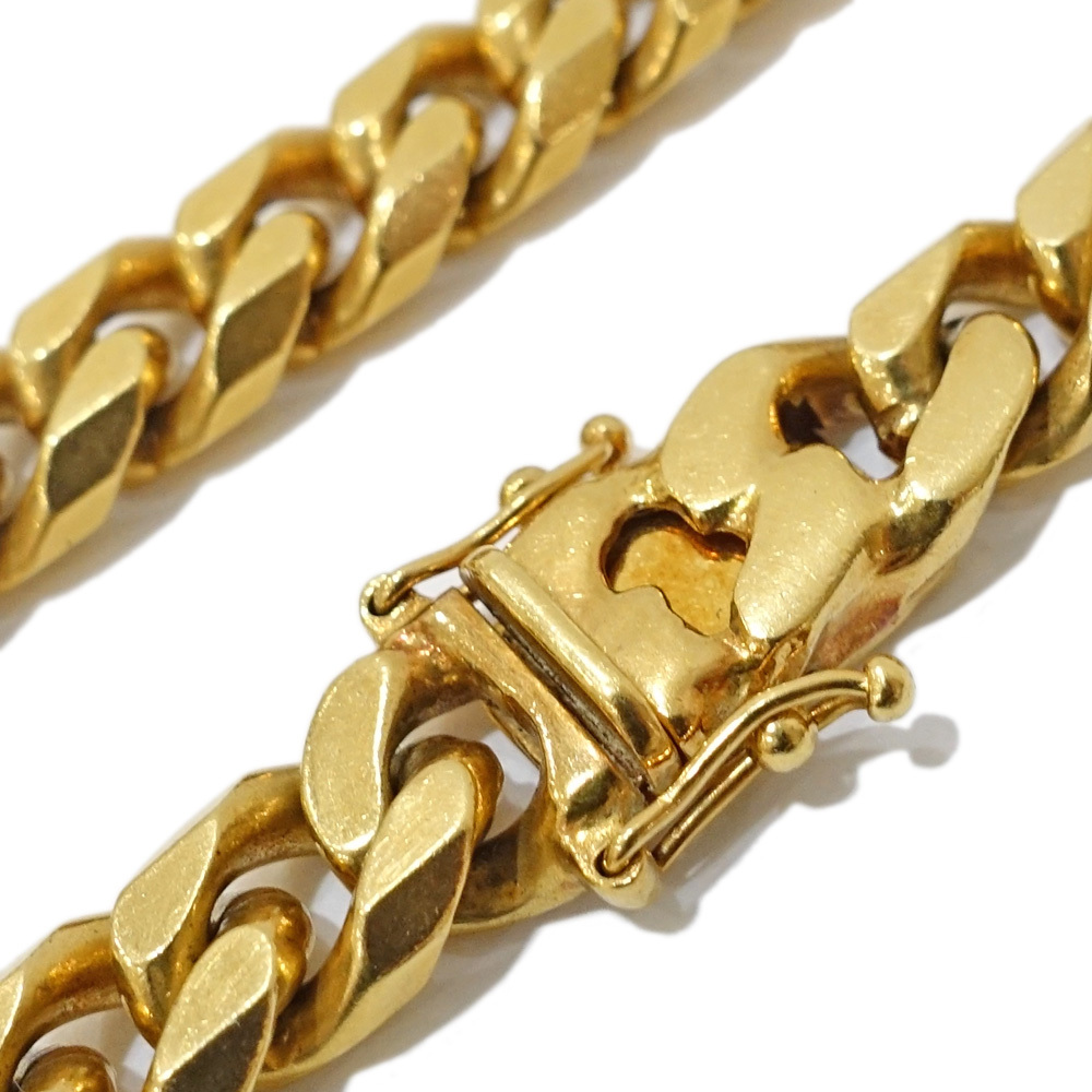 Yahoo!オークション - 【栄】ブレスレット K18 8面シングル 喜平 約51....