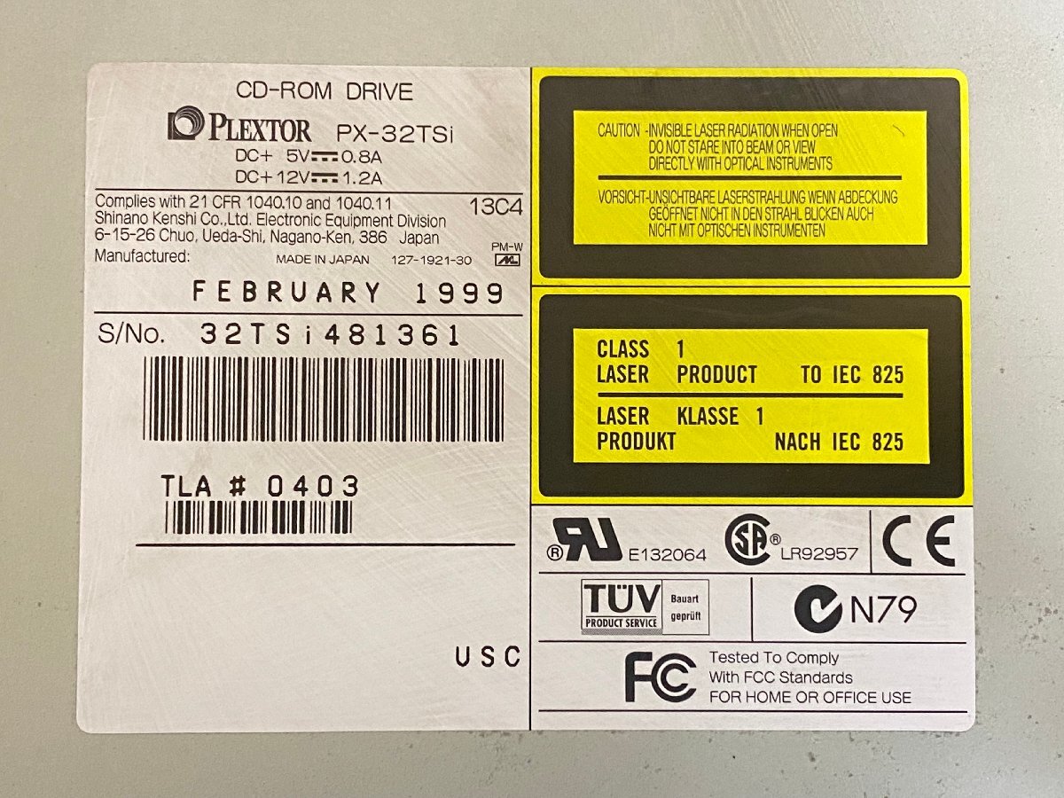 Yahoo!オークション - 【送80サイズ】PLEXTOR PX-32TSi 32倍速 SCSI内...
