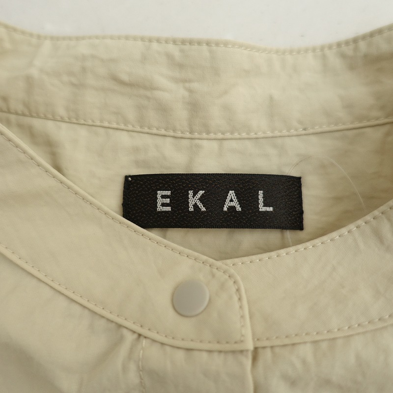 Yahoo!オークション - エカル EKAL ナイロンバンドカラー長袖シャツ on...