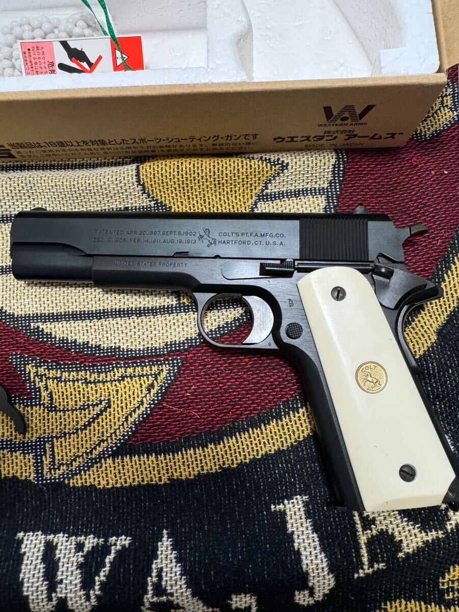 WA ウエスタンアームズ M1911 ブラックアーミー 栗林中将の拳銃 風カスタム SCW3(ガスガン)｜売買されたオークション情報、yahooの商品情報をアーカイブ公開 - オークファン ...