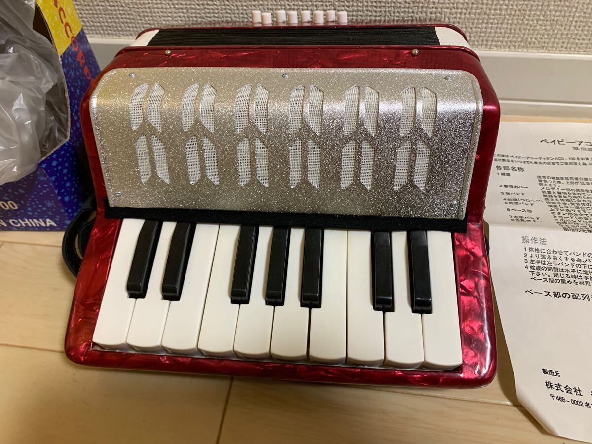 Yahoo!オークション - ベイビーアコーディオン ACD-100 17K/8B レッド...