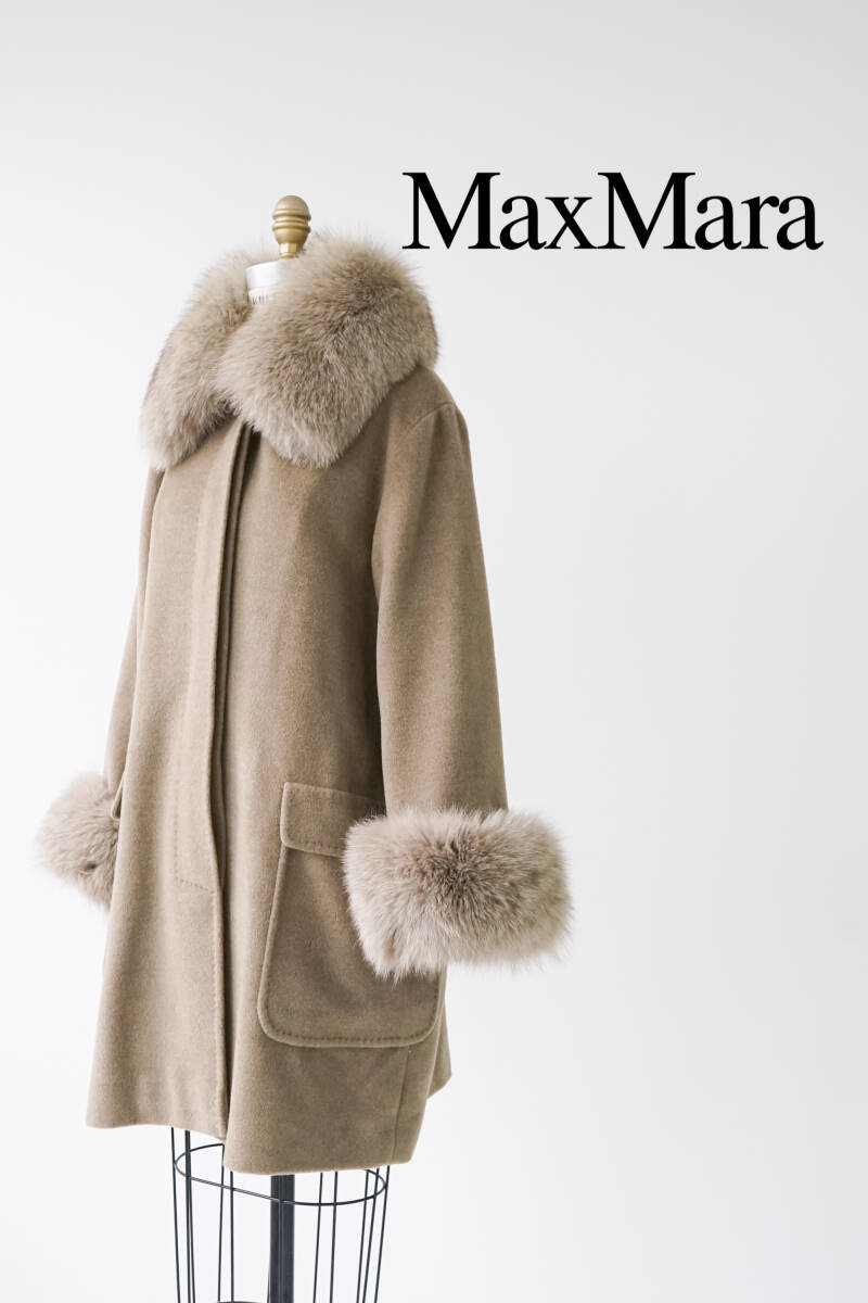 Yahoo!オークション - Max mara マックスマーラ カシミヤ100% コート s...