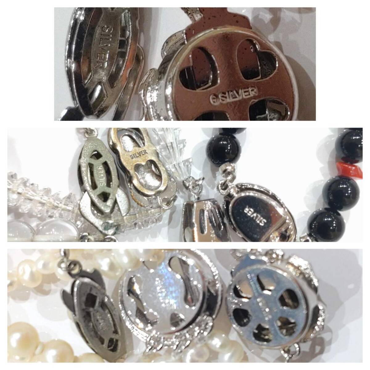 Yahoo!オークション - (GA15) 1円スタート メッキアクセサリー パール ...