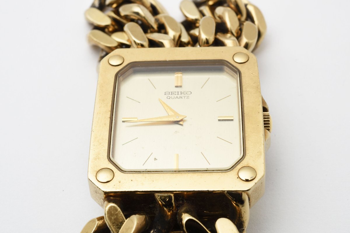 セイコー スクエア ゴールド 1220-5010 クオーツ メンズ 腕時計 SEIKO(セイコー)｜売買されたオークション情報、yahooの商品情報をアーカイブ公開 - オークファン ...