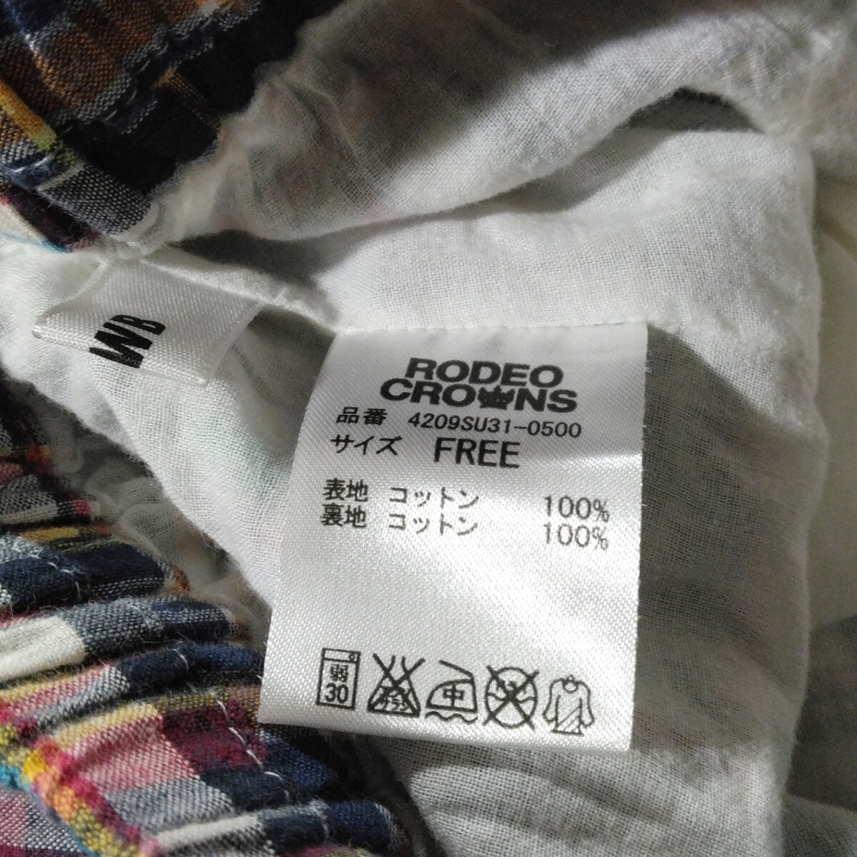 Yahoo!オークション - 【RCWB】 ロデオクラウンズ パッチワーク チェッ...