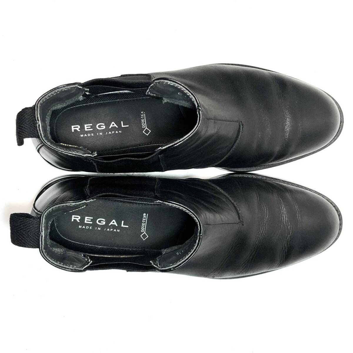 Yahoo!オークション - REGAL 24.5cm メンズ 黒 ブラック サイドゴアブ...