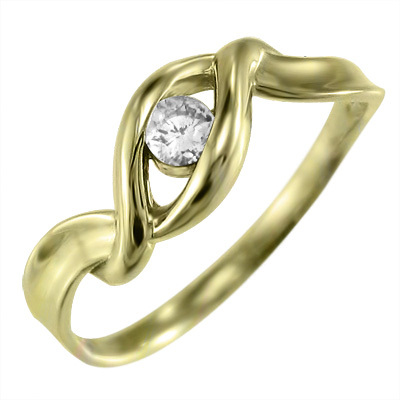 Yahoo!オークション - 指輪 ダイヤモンド 一粒 K18 4月誕生石