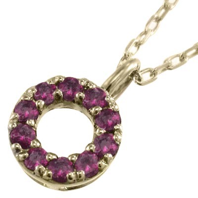 Yahoo!オークション - ジュエリー ネックレス ルビー k10 7月誕生石 約...