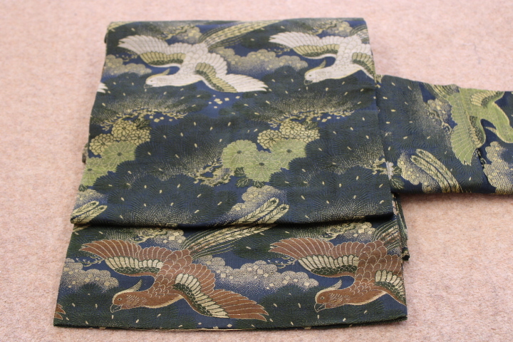 Yahoo!オークション - きもの今昔7844 丸帯 西陣織 正絹両面全通丸...