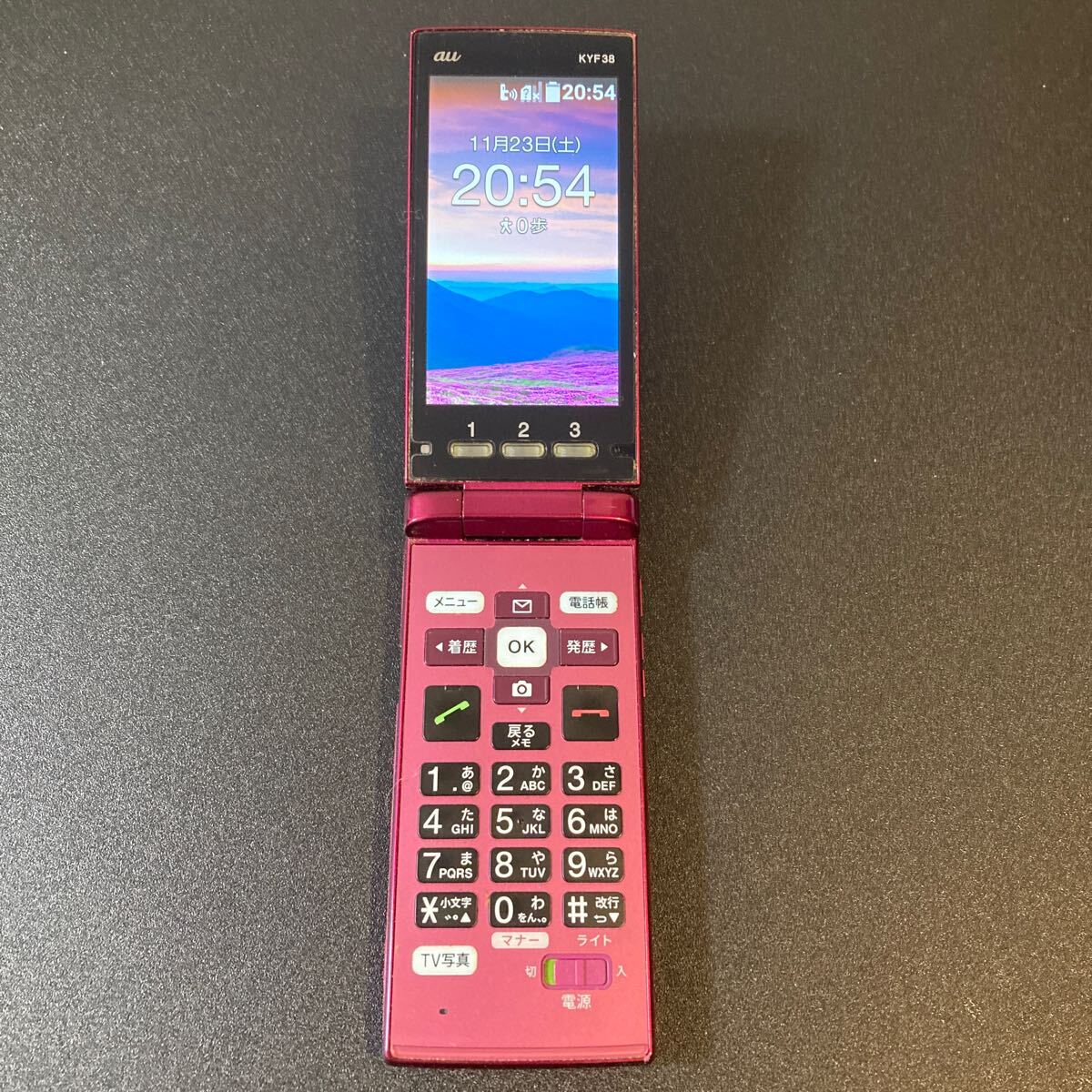 Yahoo!オークション - au 京セラ ガラケー KYF38 ピンク 管理⑥