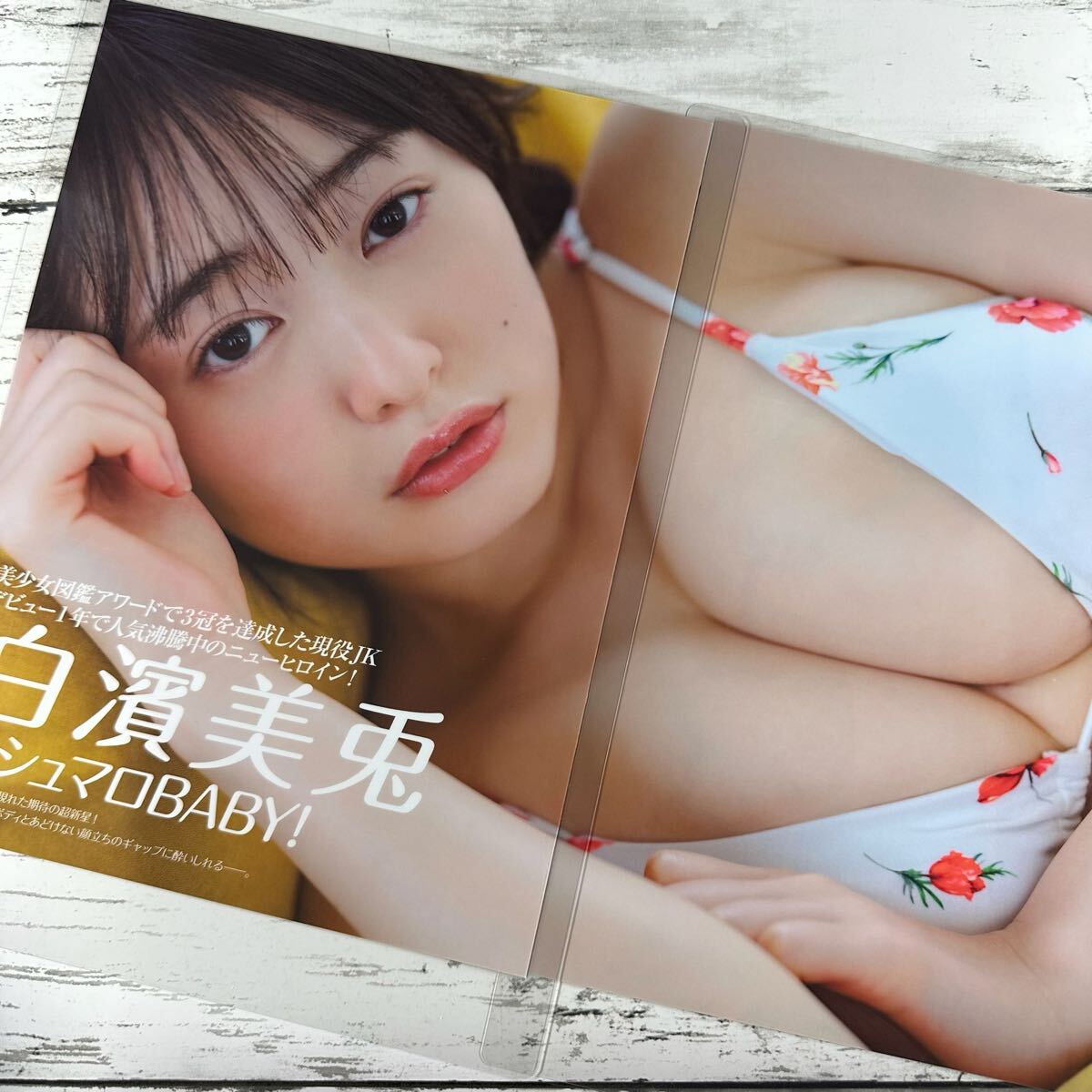 日本代購代標第一品牌【樂淘letao】－[高品質ラミネート処理][ 白濱美兎 ] 雑誌 切り抜き 13P B5フィルム 水着 グラビア アイドル 芸能人 女優