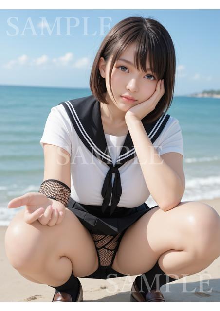 Yahoo!オークション - A1572 1点物 A4 AI美女 ポスター 光沢紙 イラス...