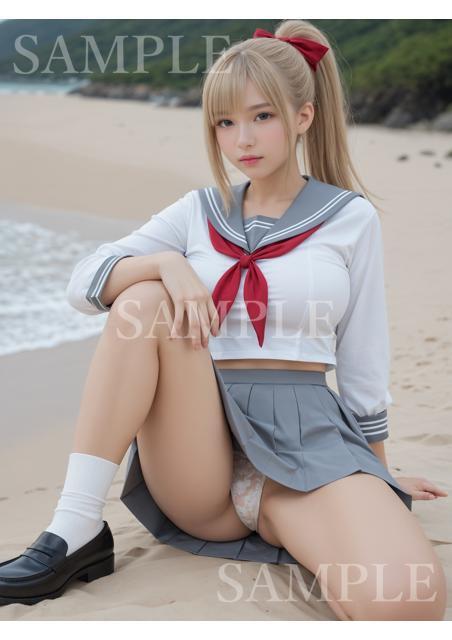 Yahoo!オークション - A1919 1点物 A4 AI美女 ポスター 光沢紙 イラス...