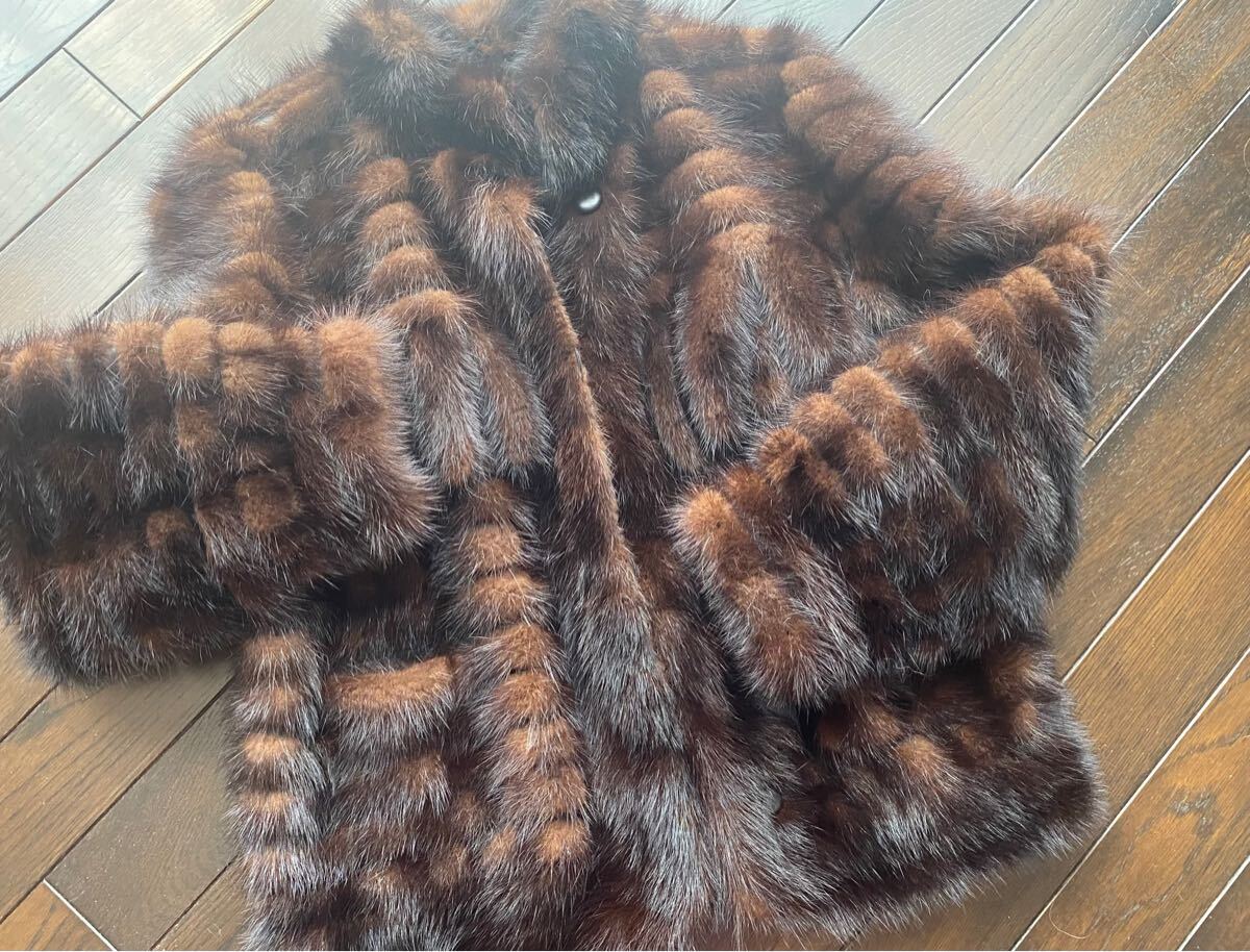 Yahoo!オークション - EMBA ミンク デザインブルゾン ダークブラウン ...