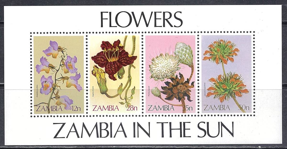 Yahoo!オークション - ザンビア 1983年 #283a(NH) 花
