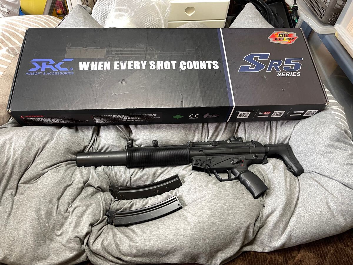 Yahoo!オークション - SRC MP5SD3 CO2 GBB中古です