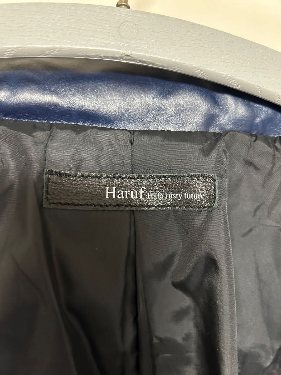 Yahoo!オークション - 中古品 馬革 LLサイズ レザージャケット ブルー ...