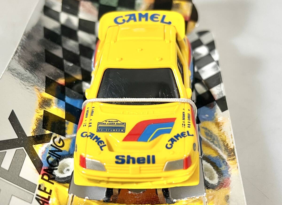 ☆2 希少 廃盤 未使用 Afx スロットカー プジョー 205 ターボ E2 Camel イエロー Tomy トミー Hoスケール 箱付