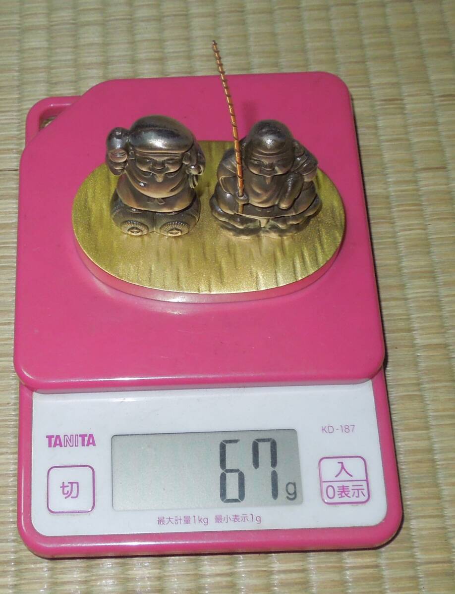 Yahoo!オークション - 純銀・銀製 銀製刻印 大黒様・恵比寿様 約66g