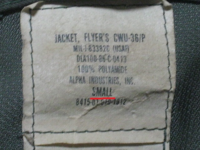 Yahoo!オークション - 80s ALPHA アルファ CWU-36/P 米軍実物 フライ...