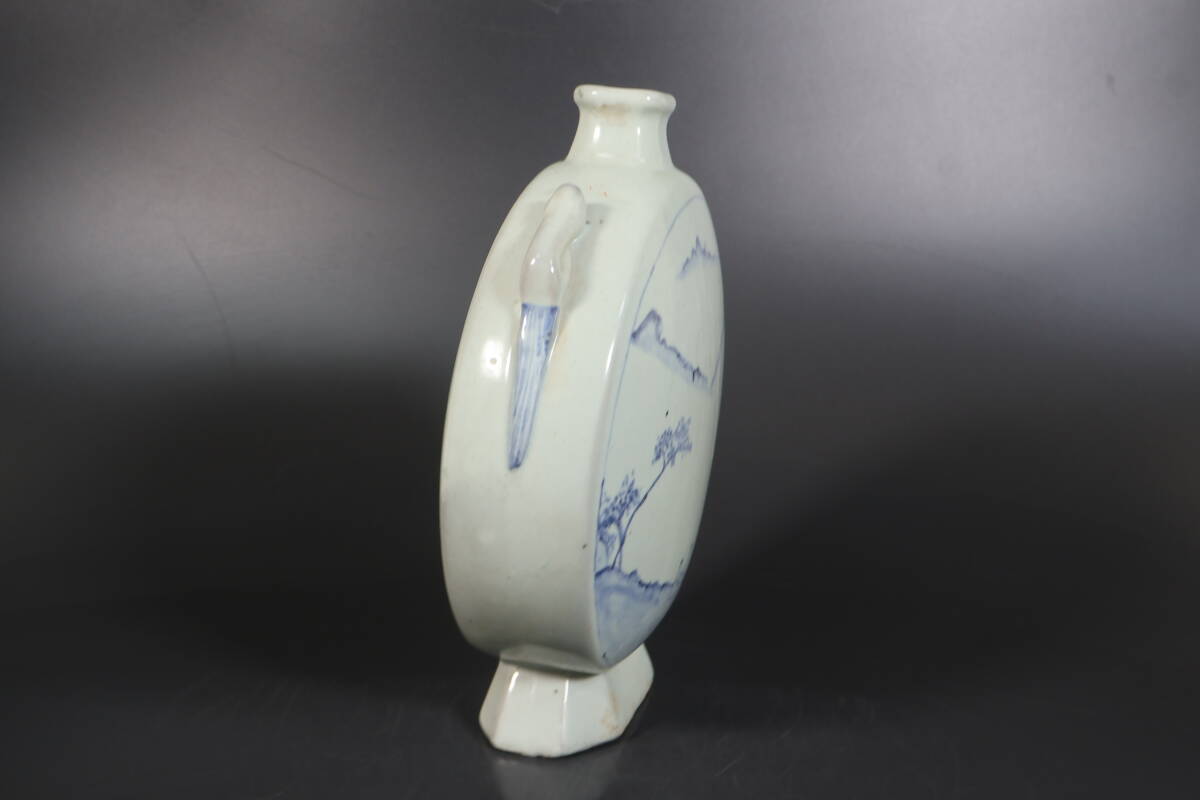 Yahoo!オークション - 【和】(A753) 時代古作 作家物 李朝 染付風景文...