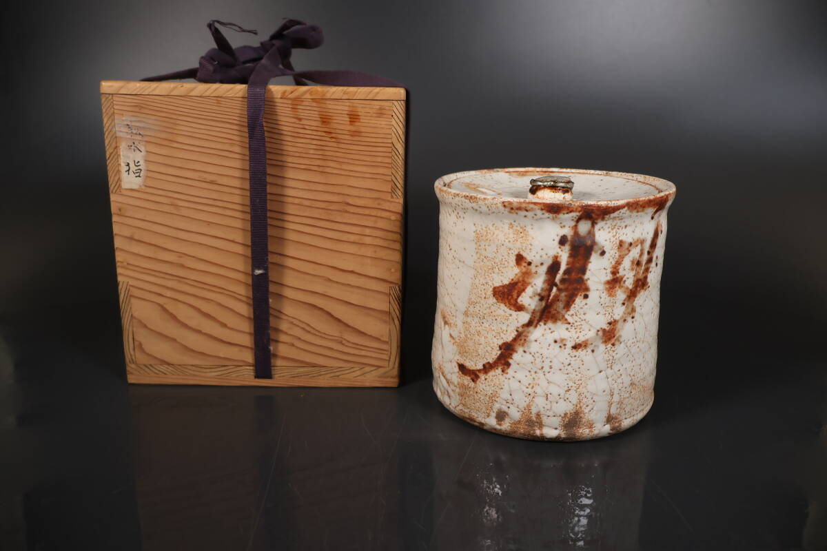 Yahoo!オークション - 【和】(A840) 時代古作 古美濃 古志野水指 保管...