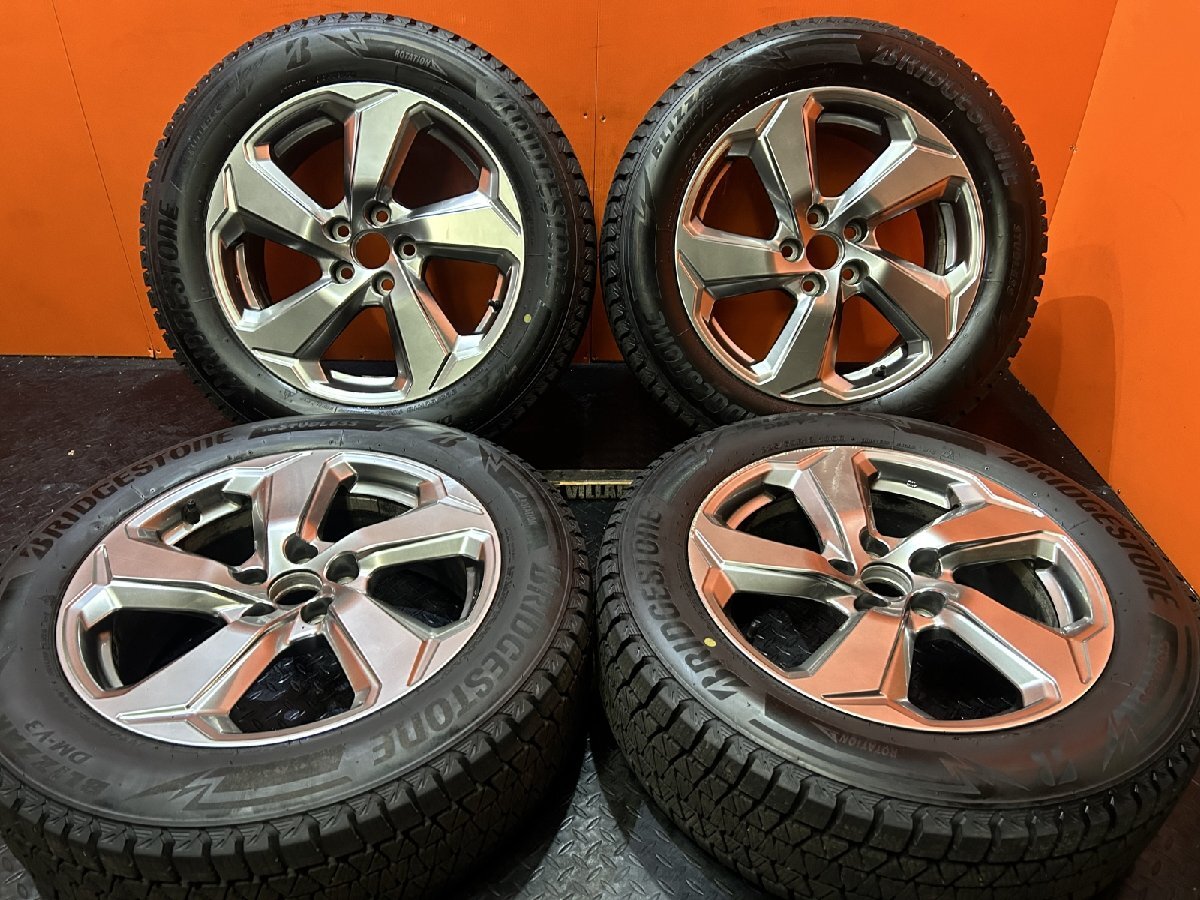 BS DM-V3 225/60R18 スタッドレス トヨタ RAV4ハイブリッド 純正ホイール 18インチ 7J5HPCD114.3+35 22年製 ハリアー流用可 VTM195(スタッドレス ...
