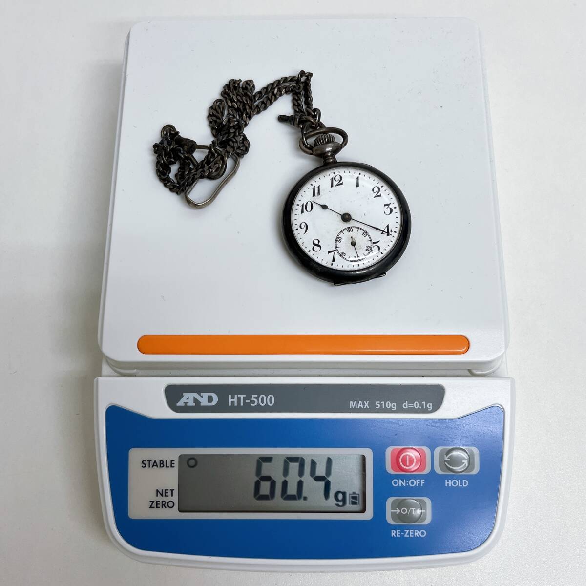 Yahoo!オークション - 長期保管品 懐中時計 銀製 sv900 SKS 中古 ビン...